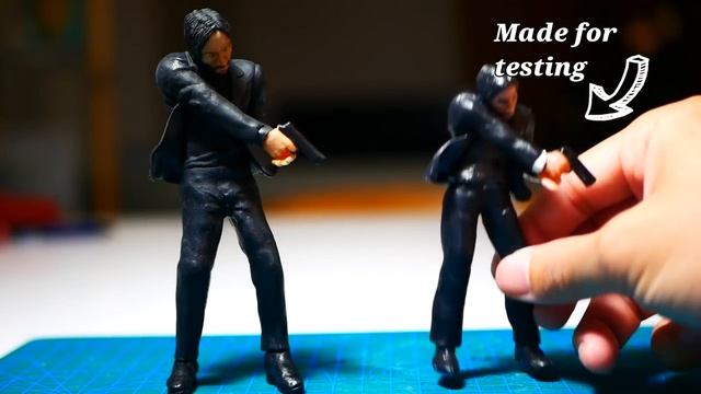 Джон Уик против акулы. Диорама из полимерной глины и эпоксидной смолы своими руками.