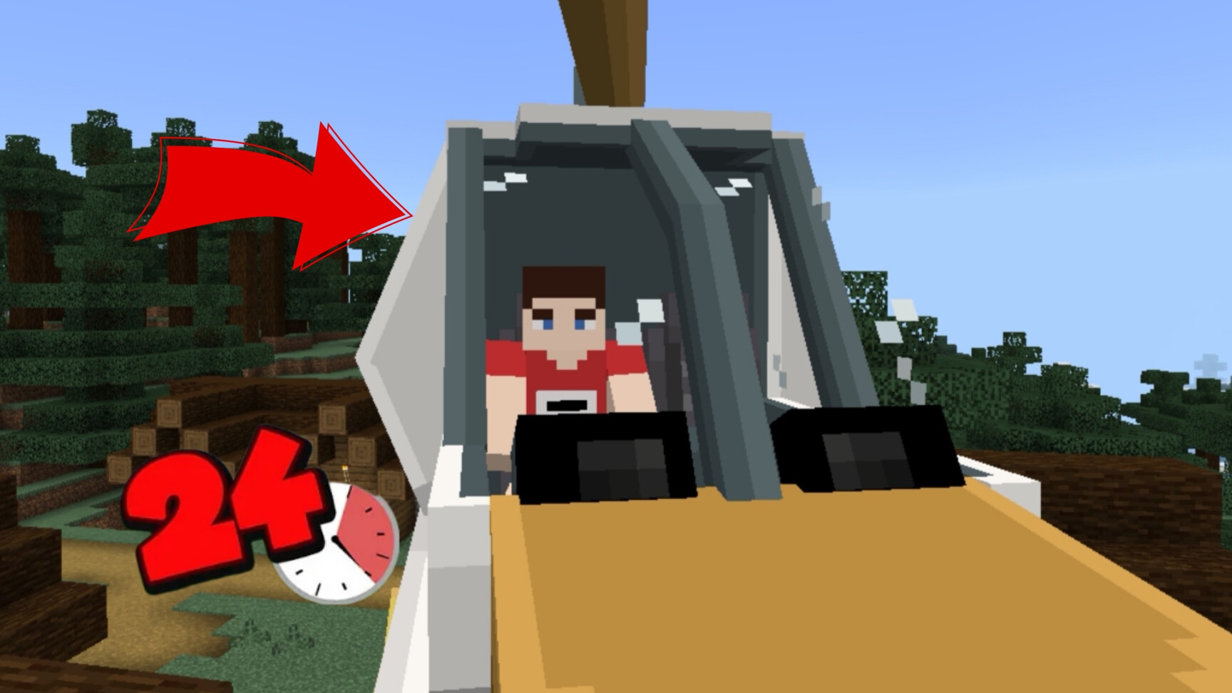 Я провел 24 часа в вертолёте в Майнкрафте | ManeLego minecraft