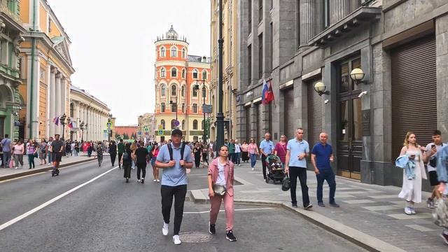 Москва ❤️ Вечерняя прогулка по России - улица Неглинная до Б.Москворецкого моста