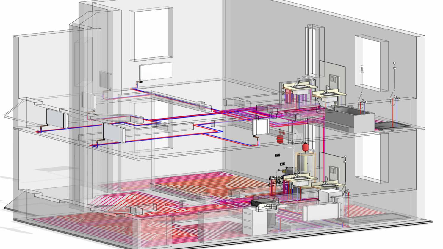 Проект отопления Мишкин Лес дом 200 м2