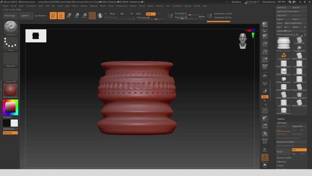7/36 Курс Fashion creator. Принципы работы, интерфейс, навигация в Zbrush, инструменты и кисти