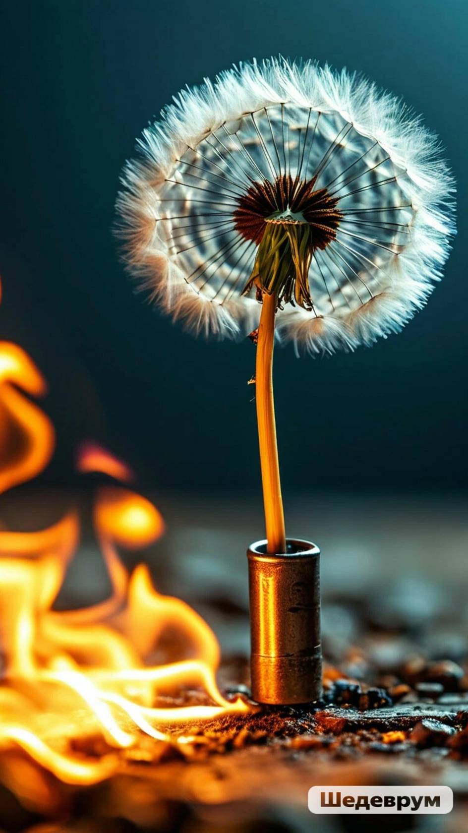 Одуванчик + севшая зажигалка