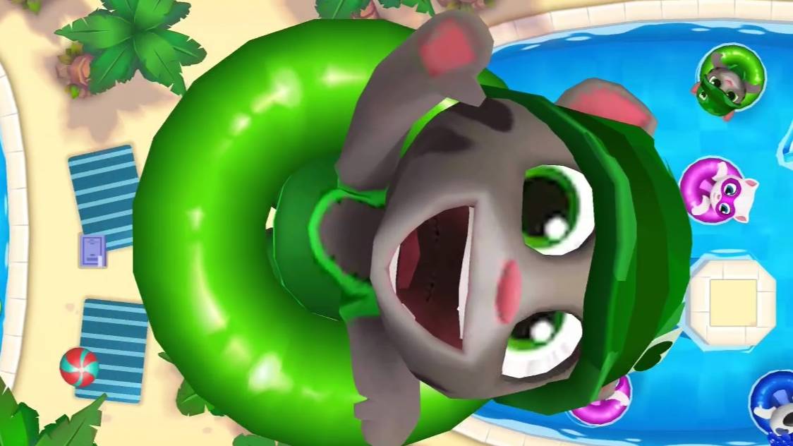 Аквапарк моего говорящего Тома, уровень 37 | Мультфильм про друзей для малышей