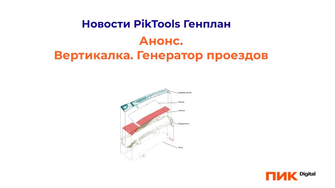 Piktools Генплан. Вертикалка. Генератор проездов