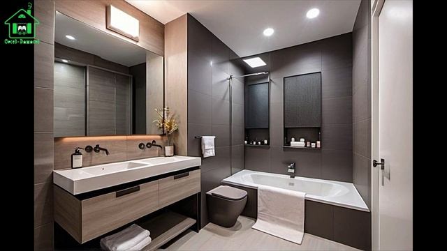 Дизайн санузла совмещенного и раздельного в современном стиле 🛀🏻🚽🚿 (49)