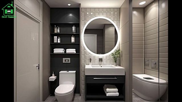 Дизайн санузла совмещенного и раздельного в современном стиле 🛀🏻🚽🚿 (50)