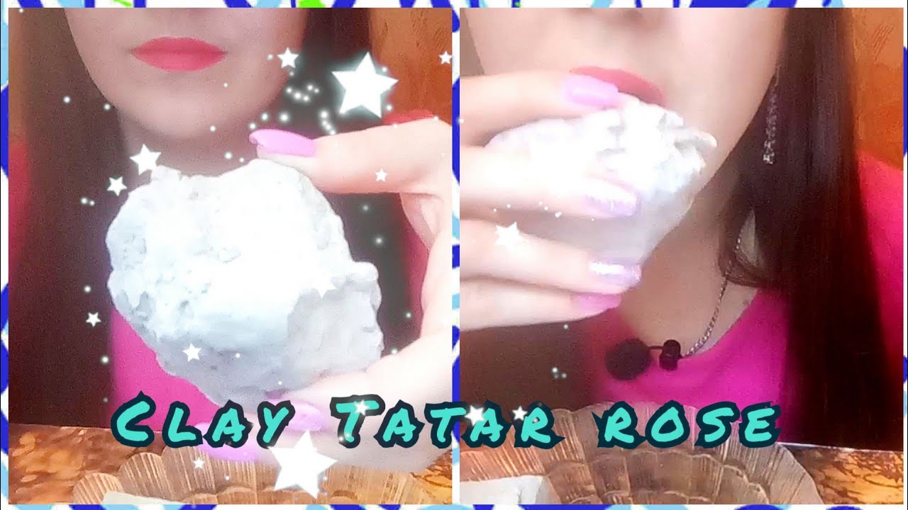 Асмр /Мукбанг/Хруст/Глина Татарская Роза/asmr/mukbang/crunch/Clay Tatar rose