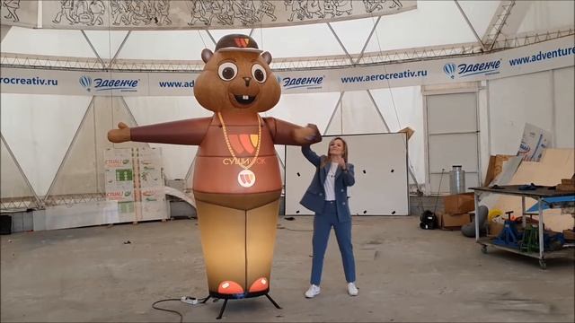 Надувной персонаж зазывала Хомяк 3м от Эдвенче.