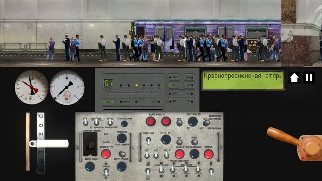 Симулятор Московского Метро 2D: новогодний парад поездов на станции "Краснопресненская"