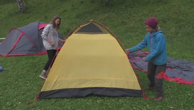 установка палатки