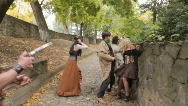 Сцена клипа "Пистолет" Inna Kowalska в Парке Горького