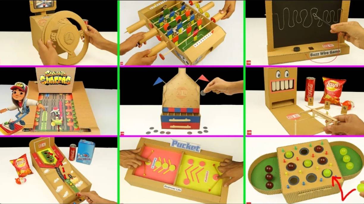 10 игр из картона своими руками. Часть 1