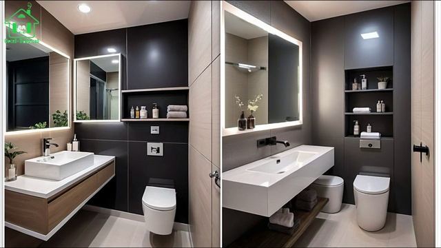 Дизайн санузла совмещенного и раздельного в современном стиле 🛀🏻🚽🚿 (51)