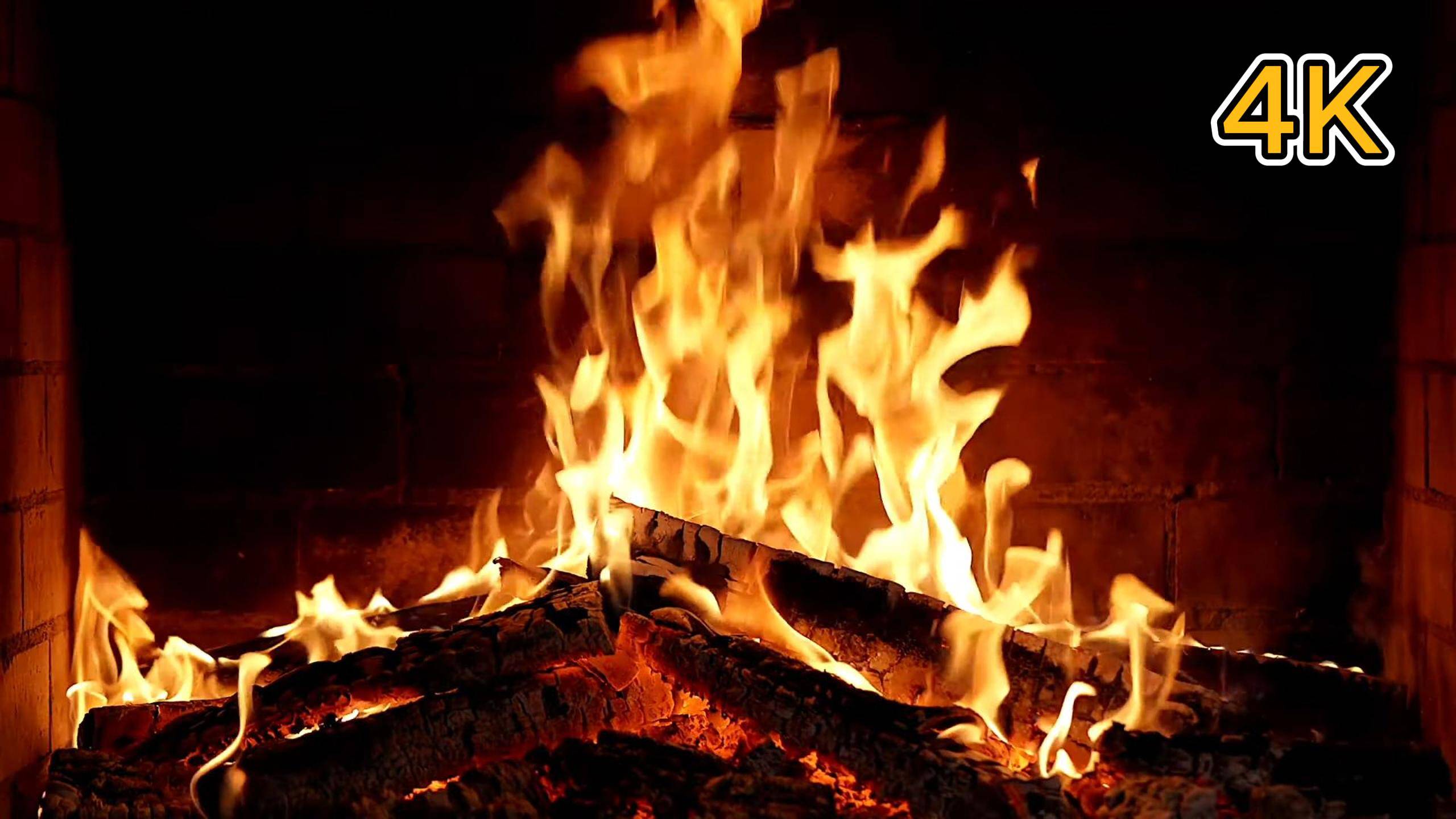 Камин 4К. Живой звук камина / Fireplace 4K