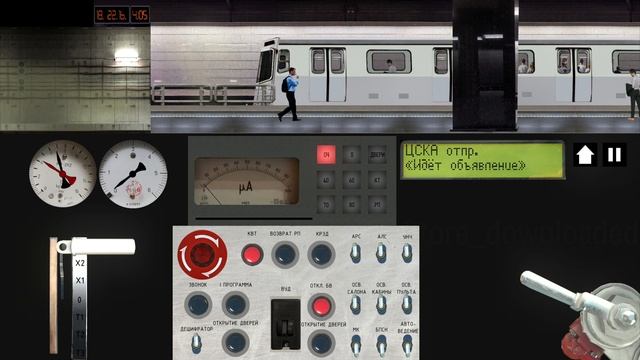 Симулятор Московского Метро 2D: поездка на поезде типа "И", 11Б линия, Савёловская - Деловой Центр