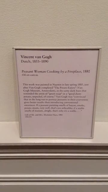 Peasant Woman Cooking by f Fireplace, 1885, Vincent van Gogh