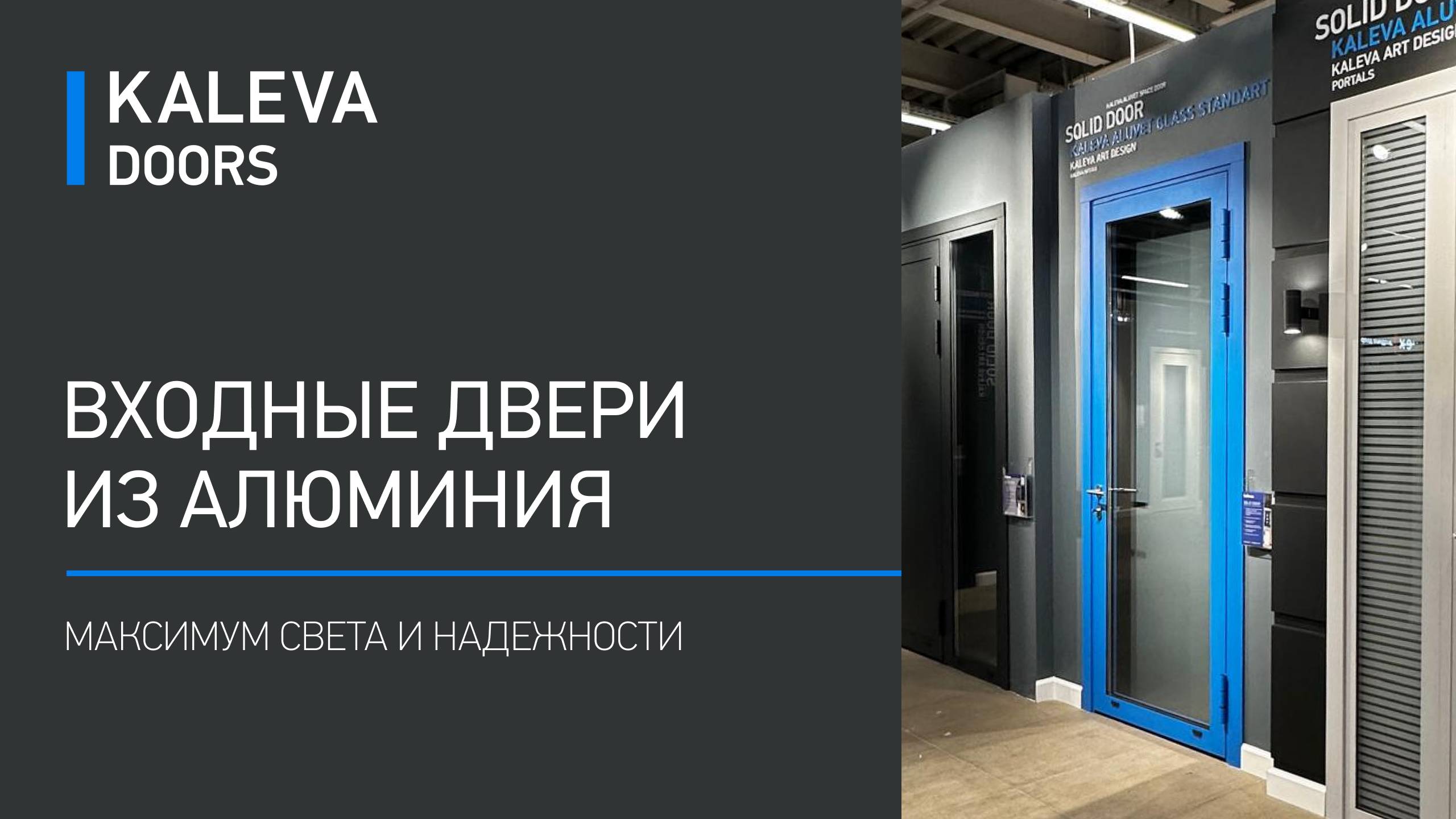 Входные двери с терморазрывом Kaleva Aluvet Glass Standart