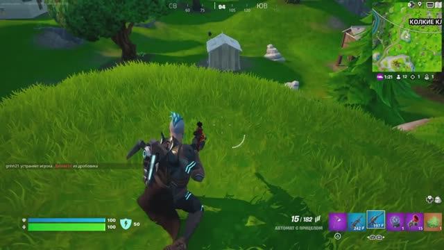 Fortnite Топ 1 Дерево в Башне и Человек Куст