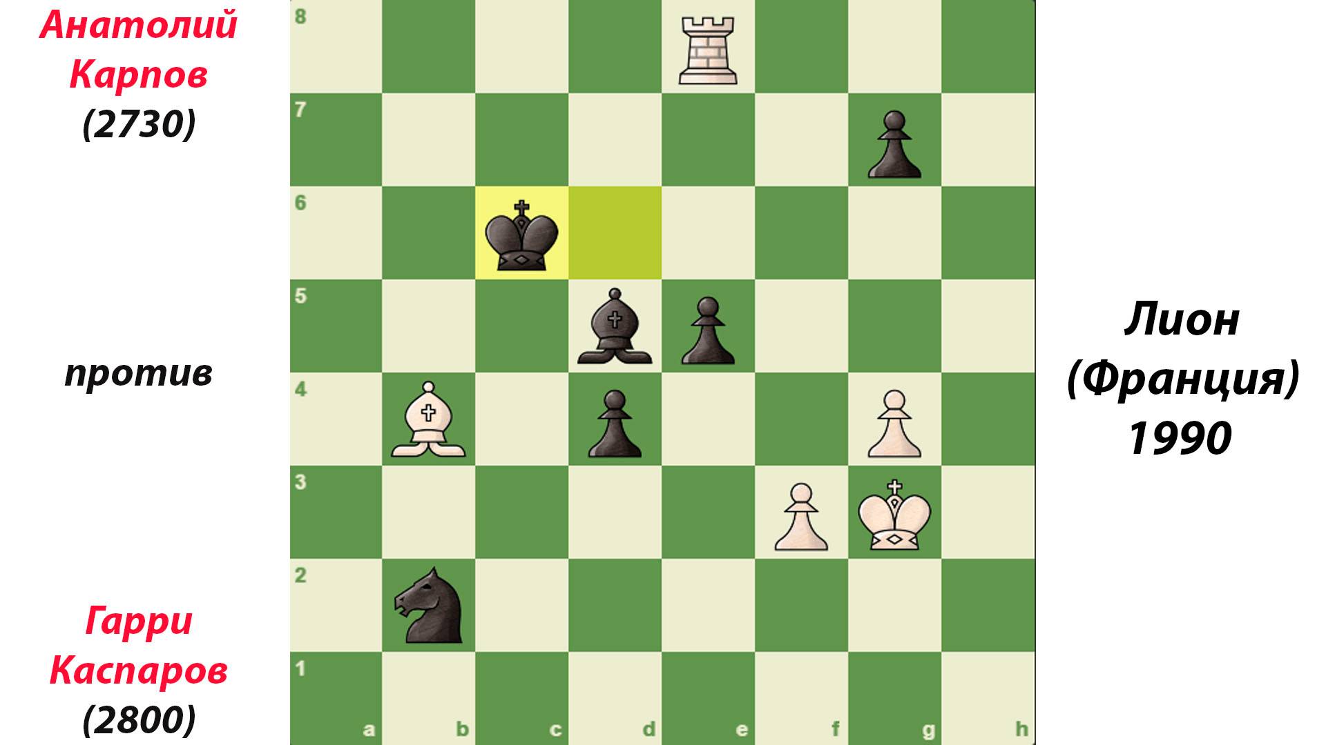 Матч за звание чемпиона мира между Гарри Каспаровым и Анатолием Карповым, Лион (Франция), 1990.