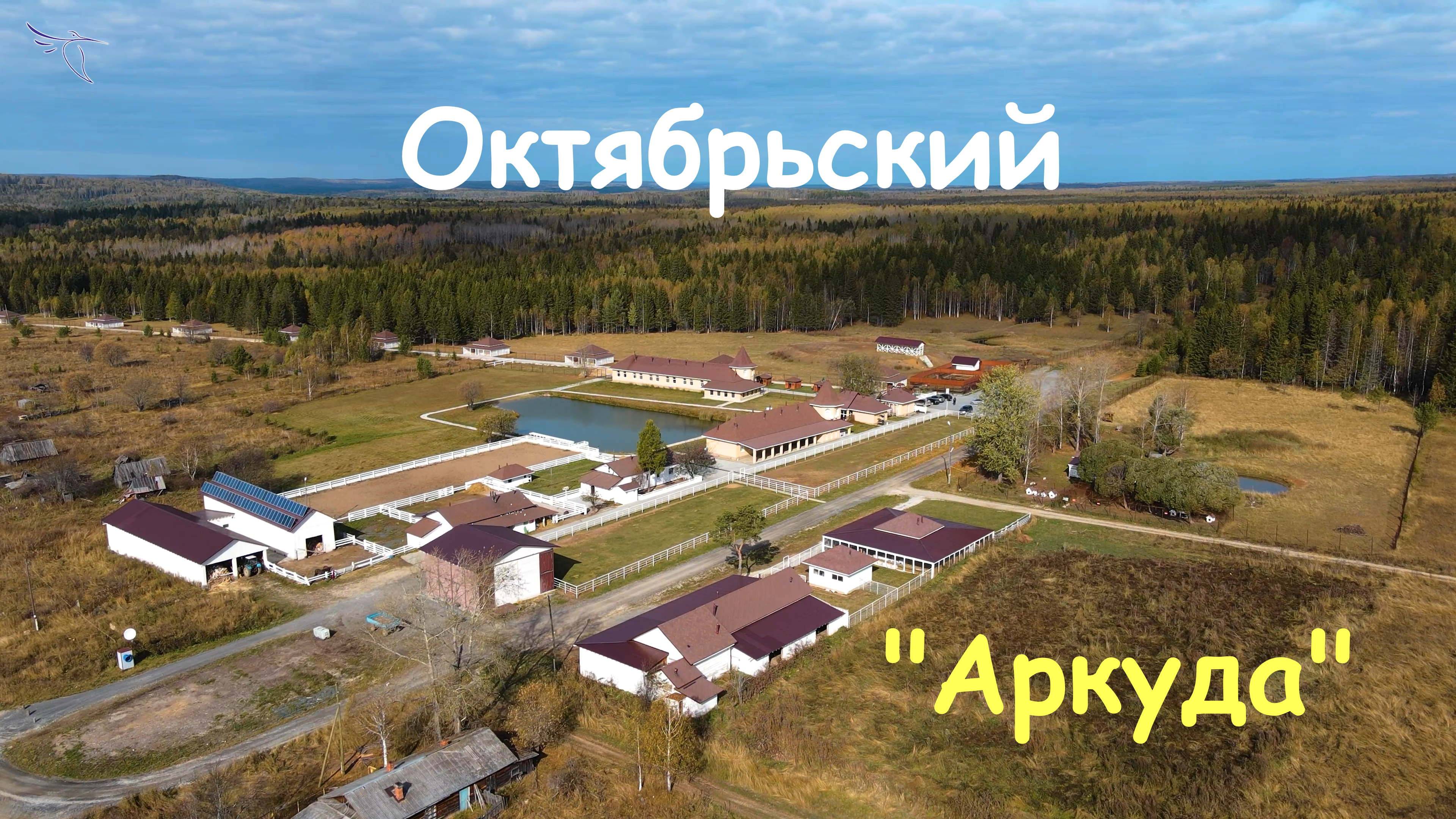 Октябрский, экоферма Аркуда. Вид с дрона.