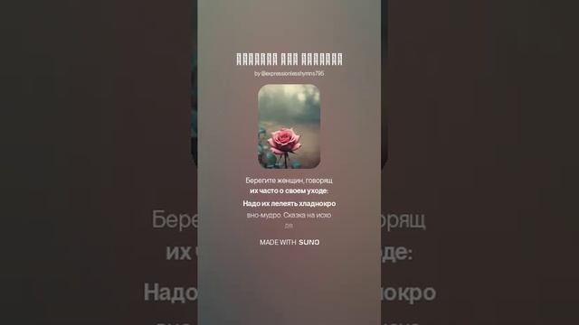 ХОЧЕТСЯ МНЕ ПЛАКАТЬ... СУПЕР ХИТ к 8 МАРТА... VERSUZ на стихи И.Северянина  от SUNO & DJ KON TAKTS