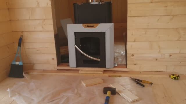Заказ-Дом: подготовка портала печи Ермак 16-ПС в баню с выносной топкой в предбанник из Пестово