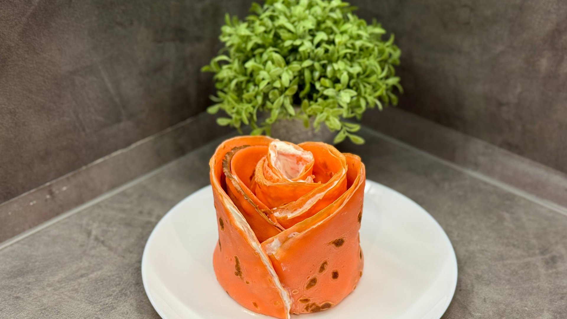 Блинный торт 🌹со сливочным кремом😋