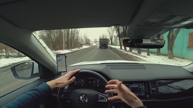 POV за рулем KODIAQ. Еду в Сорочаны. Поболтаем. Вид от первого лица.(#путешествиянакодиаке)