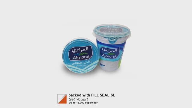 Автоматический запайщик FillSeal 6L - Дозирование и упаковка йогурта