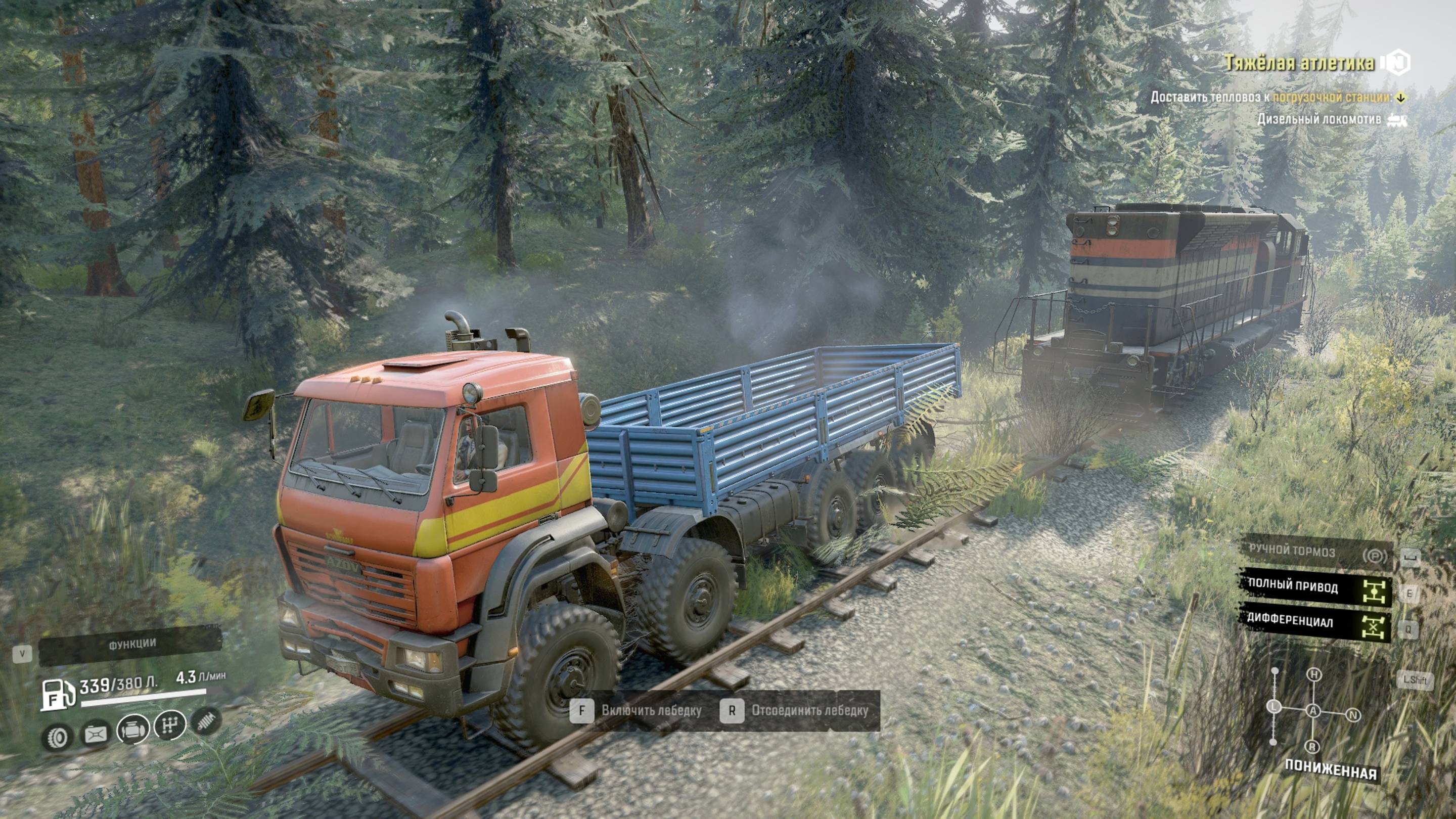 SnowRunner. Висконсин. Река Грэйнвудс. Контракт "Тяжелая атлетика"