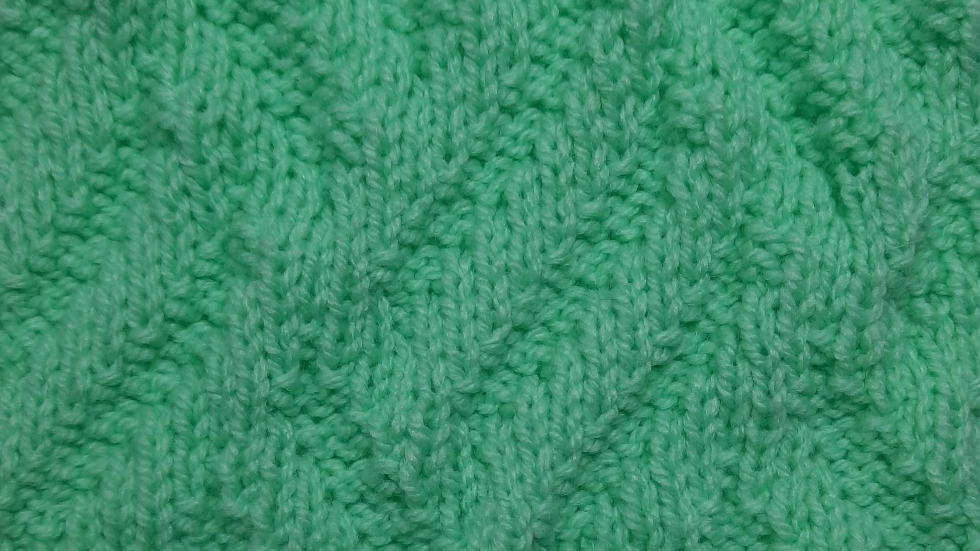 Рельефный узор из лицевых и изнаночных петель