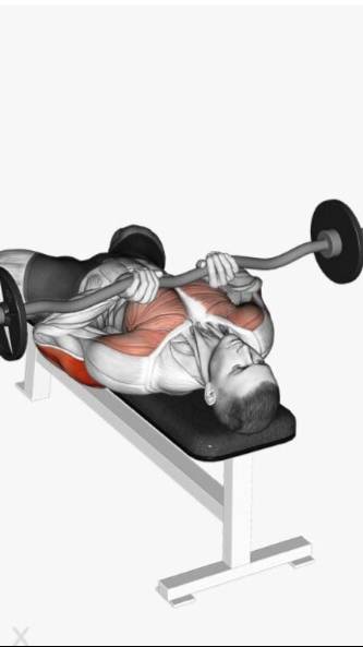 Жим штанги узким хватом