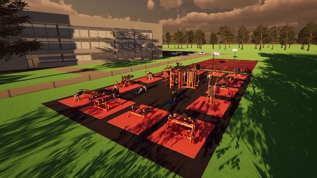 DHZ Fitness. Outdoor Gym Orange Gym in Neu-Ulm