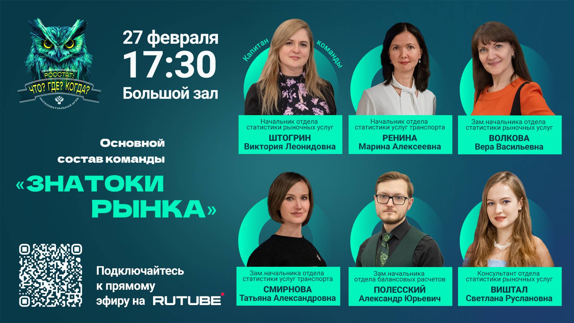 Росстат "Что? Где? Когда?" 2025 Игра 1 "Знатоки рынка"