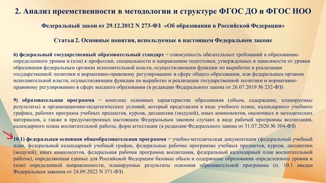 Сравнительный анализ ФГОС ДО и ФГОС НОО (6 лекция)