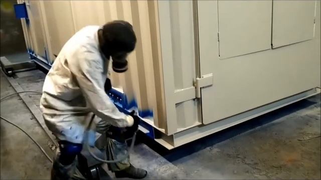 Как происходит покраска контейнеров: производственные цеха «Техэкспо»