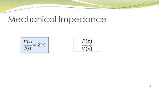 LCS 5 - Mechanical Impedance