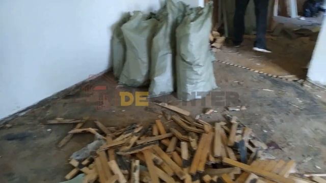 Шустрый демонтаж елочного паркета без сохранения