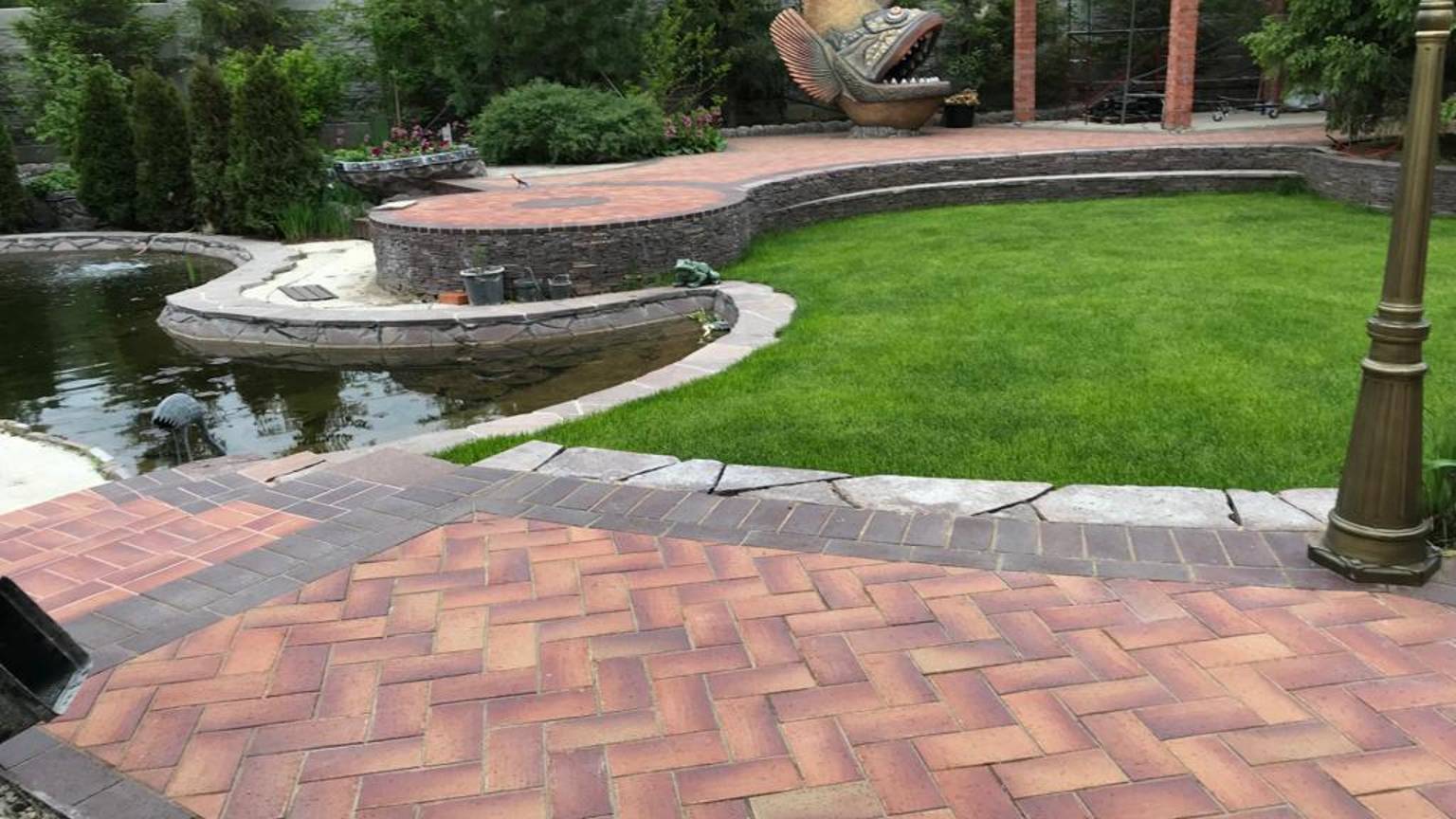 оформление  усадьбы зона барбекю. г Казань