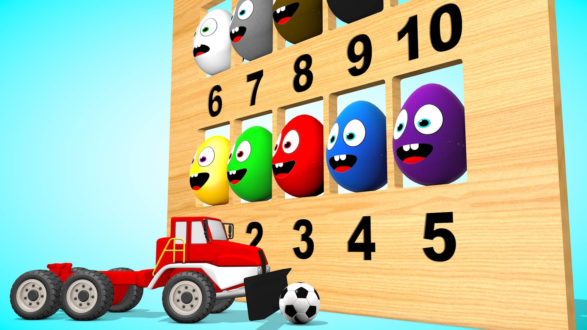Учимся считать от 1 до 10 Игрушечная машинка Учим цвета Обучающий мультик