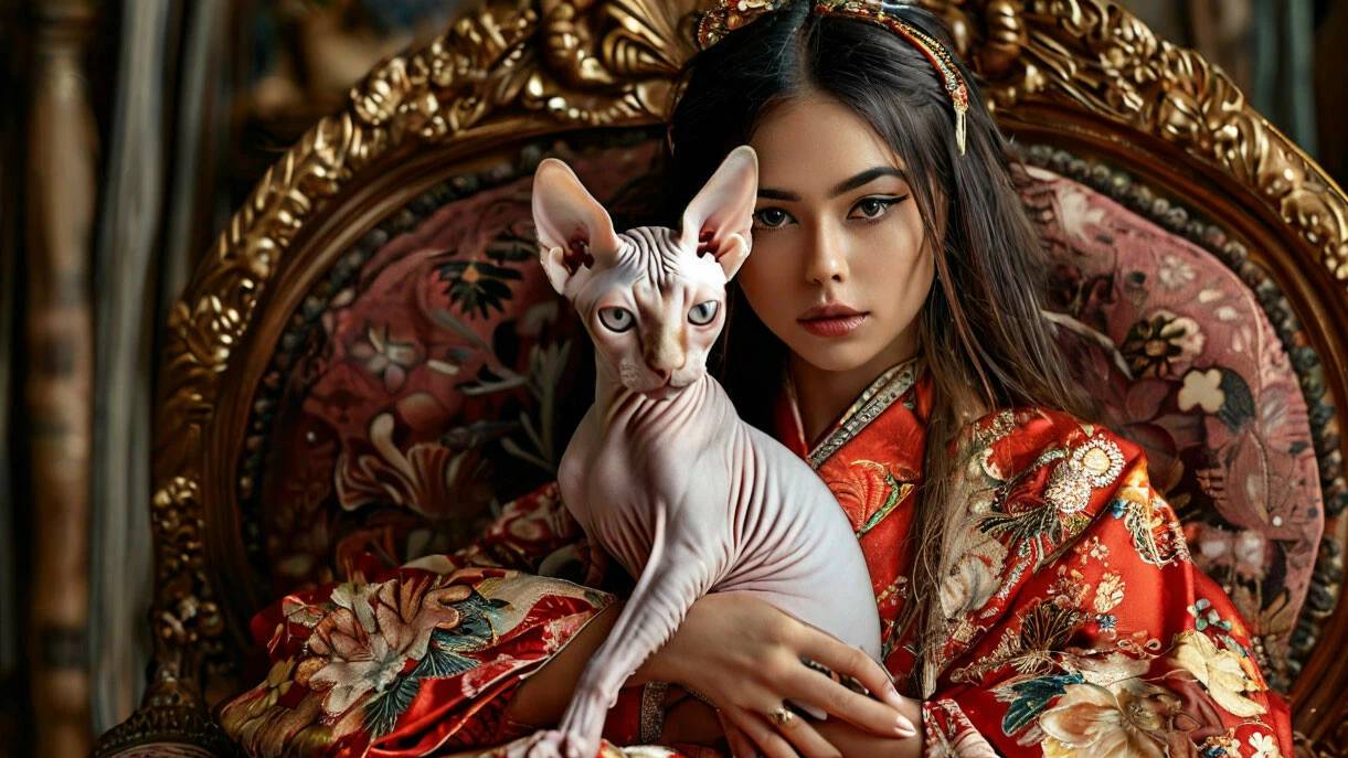 Я люблю свою лысую кошку