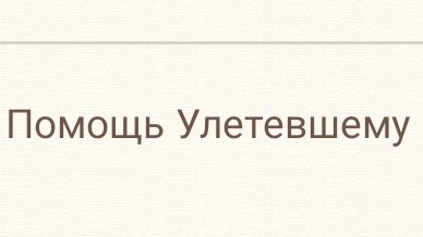 З.З.Замедон - "Помощь Улетевшему"
