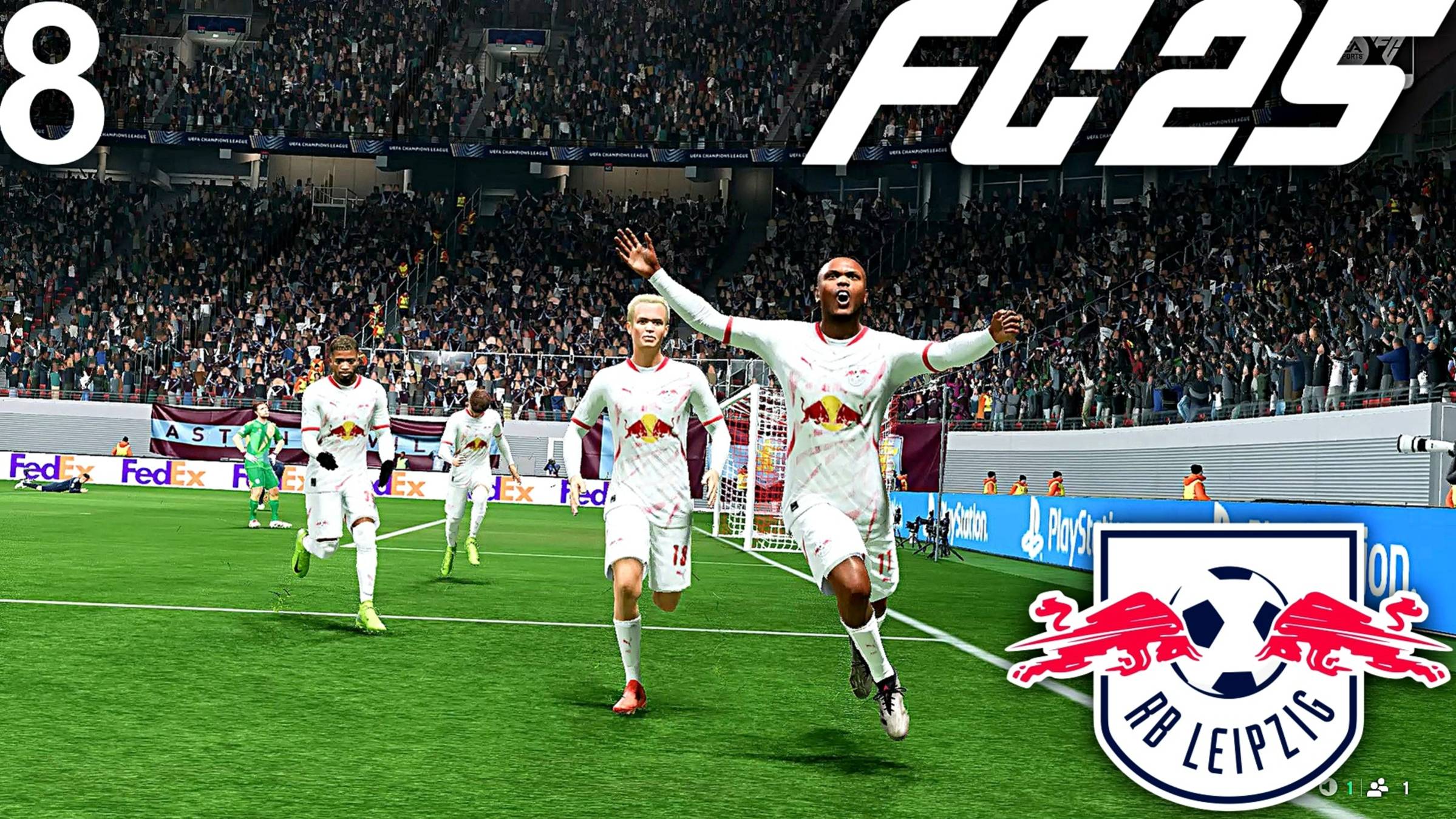 FC 25 КАРЬЕРА ЗА ЛЕЙПЦИГ #8 - ДВЕ БИТВЫ ПРОТИВ АСТОН ВИЛЛЫ и АЙНТРАХТА!!!