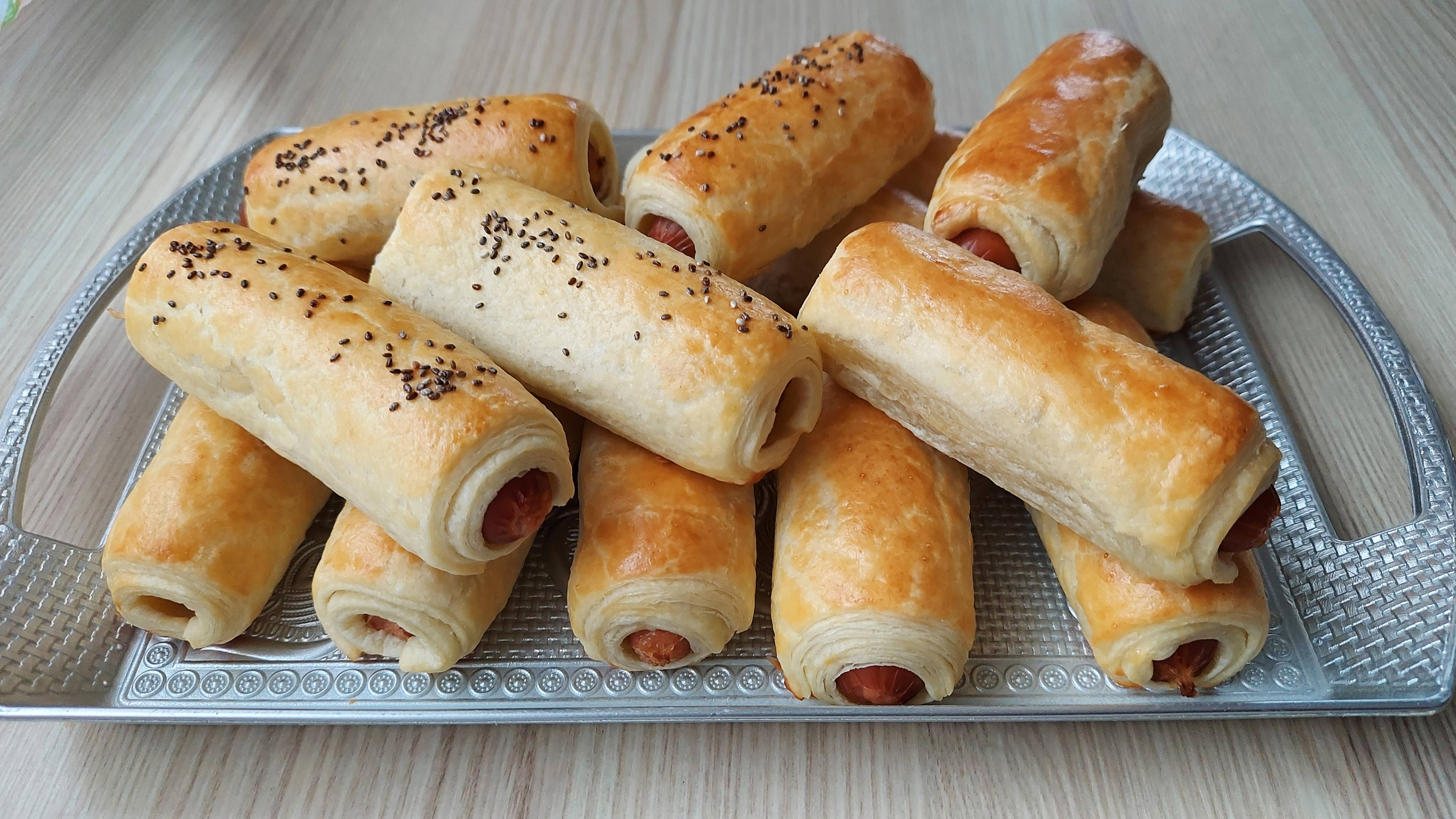 Быстрый завтрак или перекус! Сосиски в слоеном тесте быстро и вкусно!