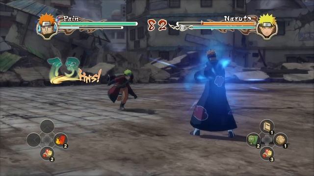NARUTO SHIPPUDEN Ultimate Ninja STORM 2.Pain vs Naruto sannin [ペインVSナルト三忍]