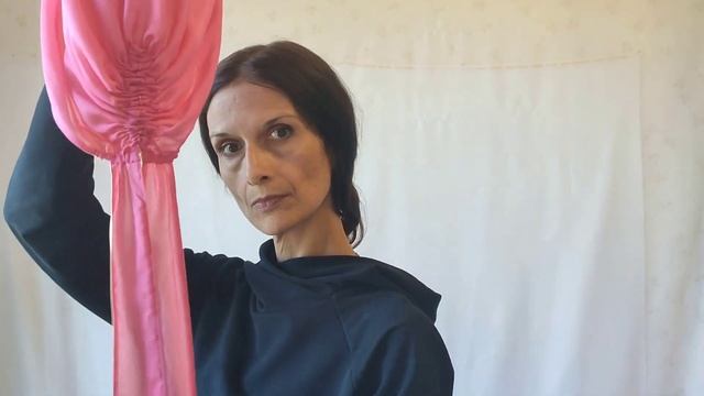 _Шёлковый драпированный тюрбан с лямками