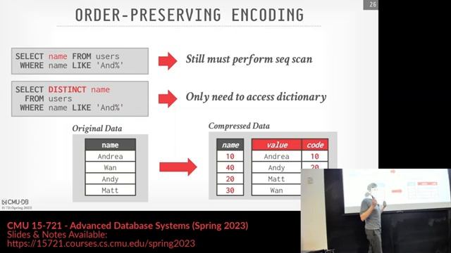 ADVDB23 05 - Database Compression (CMU Advanced Databases _ Spring 2023)
