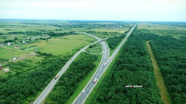 Федеральная трасса автодорога М-10 ~ развязка в Подберезье ~ Новгородская область