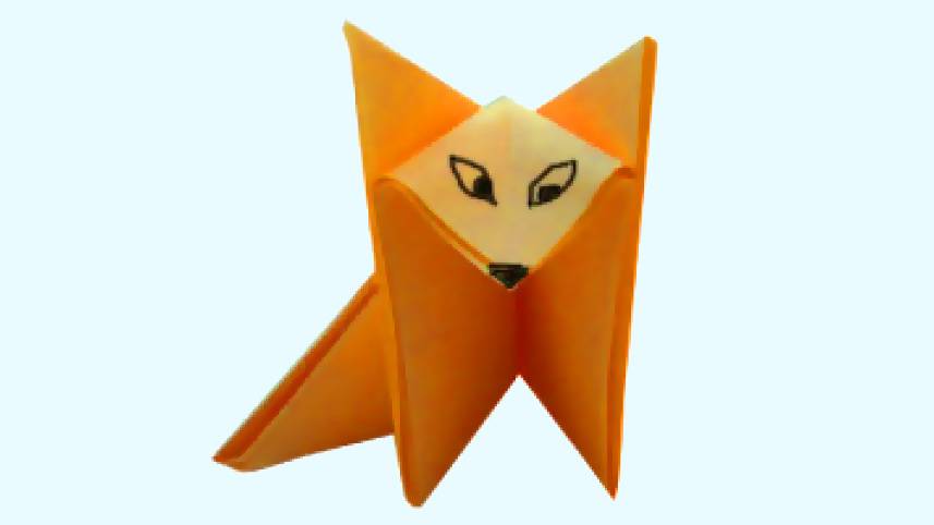 Оригами ЛИСИЧКА