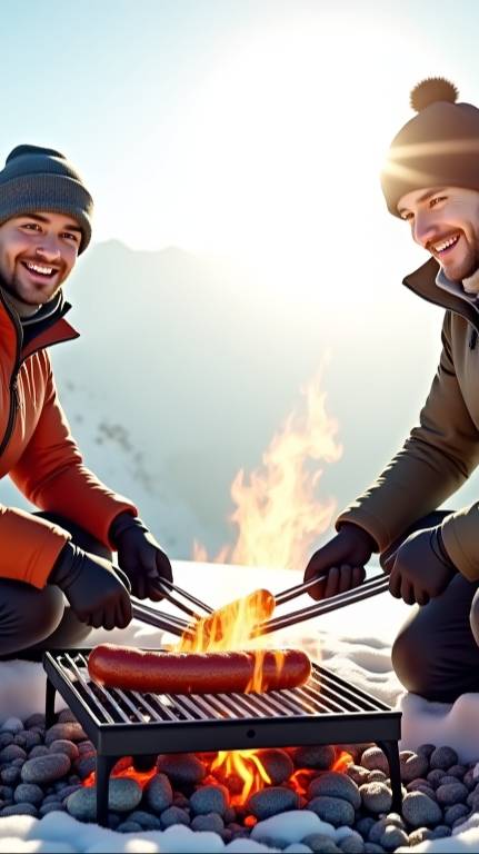 Сосиски на углях